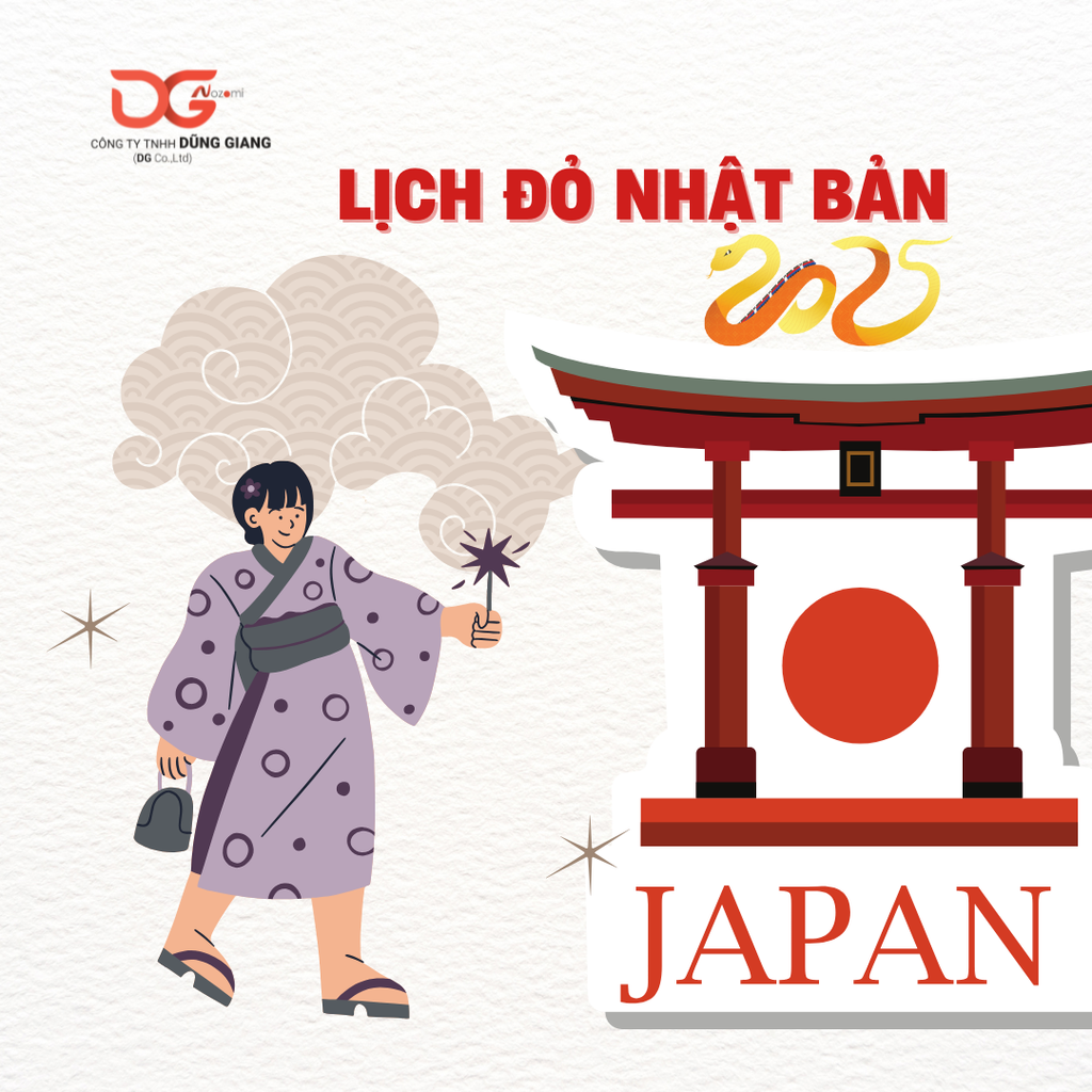 LỊCH ĐỎ NHẬT BẢN 2025 – DG Nozomi