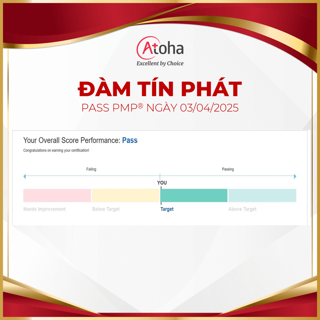 Đàm Tín Phát, PMPPRO45, pass PMP ngày 03/04/2025 – Atoha
