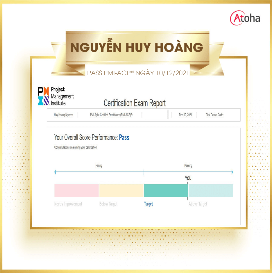 NGUYỄN HUY HOÀNG, ACPONLINEPRO7, PASS PMI-ACP NGÀY 10/12/2021 – Atoha