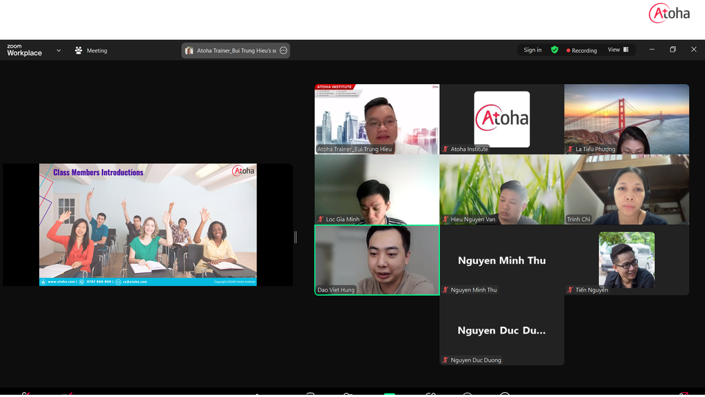 Khai giảng thành công khóa luyện thi PMI-ACPONLINEPRO30 – Atoha