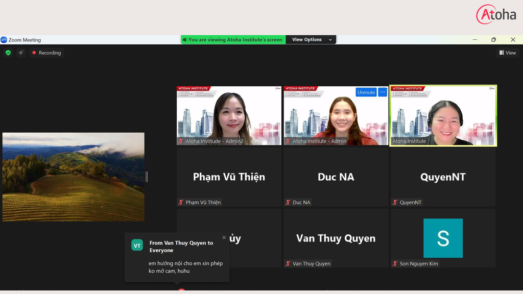 Khai giảng thành công khóa học PMI-PBAONLINEPRO13 – Atoha