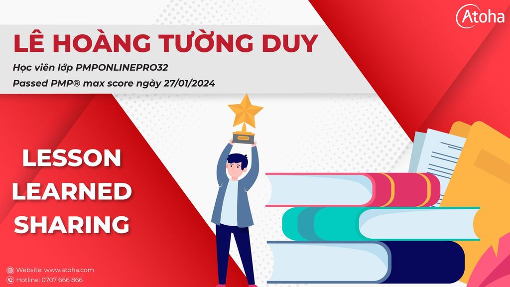 Kinh nghiệm thi PMP - Lê Hoàng Tường Duy (PMPONLINEPRO32) – Atoha