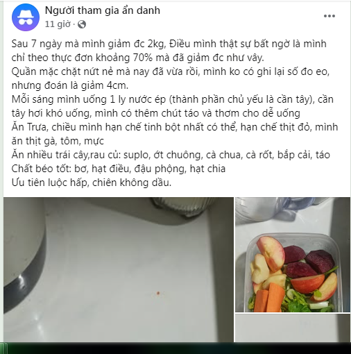 Sau 7 ngày mà giảm được 2kg – ROLIE Việt Nam