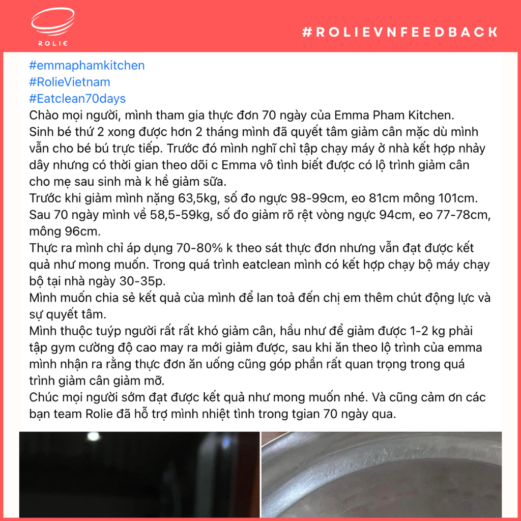 Feedback 70 ngày bỉm sữa giảm mỡ hiệu quả ,giảm tốt số đo eo, mông, n – ROLIE Việt Nam