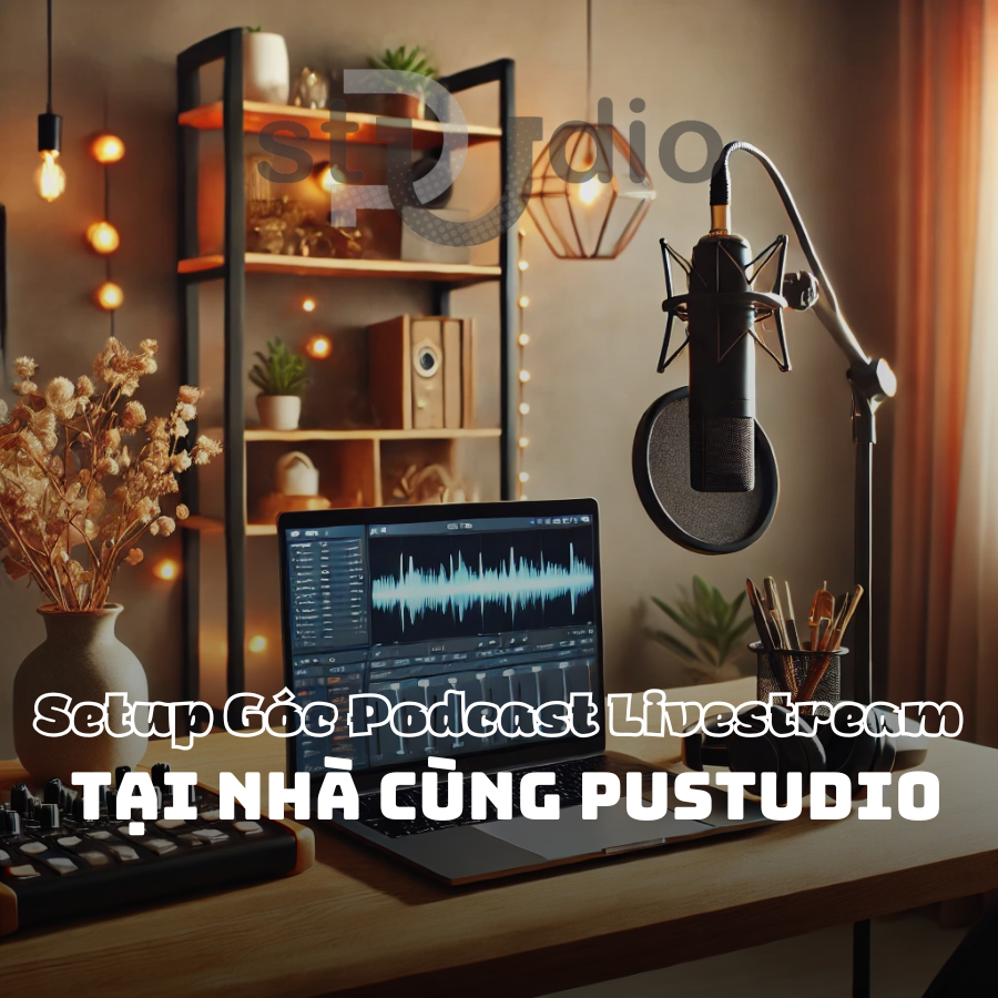 Setup Góc Podcast Livestream Tại Nhà Cùng PuStudio - Pustudio.vn