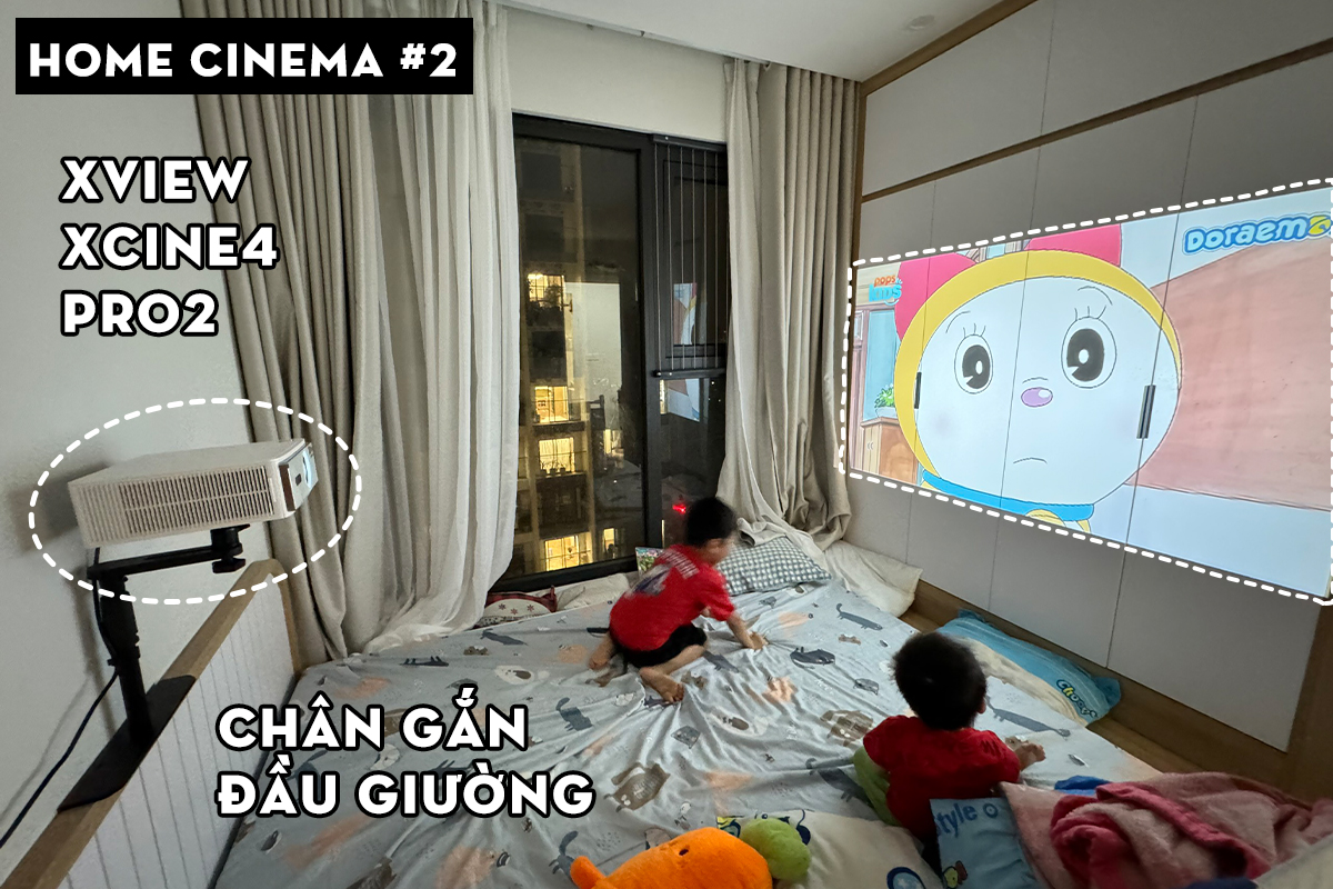 SETUP HOME CINEMA VỚI XVIEW XCINE4 PRO2 KHÔNG CẦN KHOAN ĐỤC – MẮT THẤY TAI NGHE