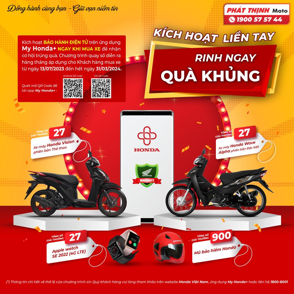 KÍCH HOẠT LIỀN TAY RINH NGAY QUÀ KHỦNG – HEAD Honda Phát Thịnh