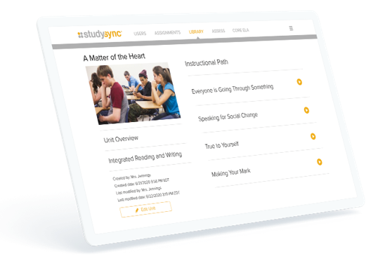 Chức năng lập Lesson plan trong StudySync Global ELA – BooksVN