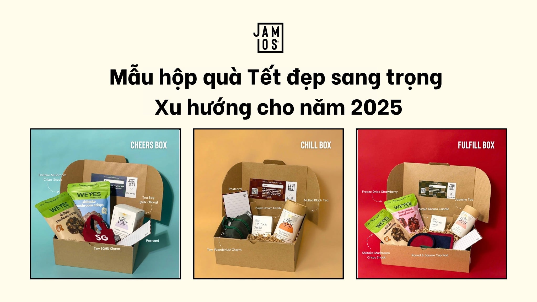 Mẫu hộp quà Tết đẹp sang trọng - Xu hướng cho năm 2025 – Jamlos