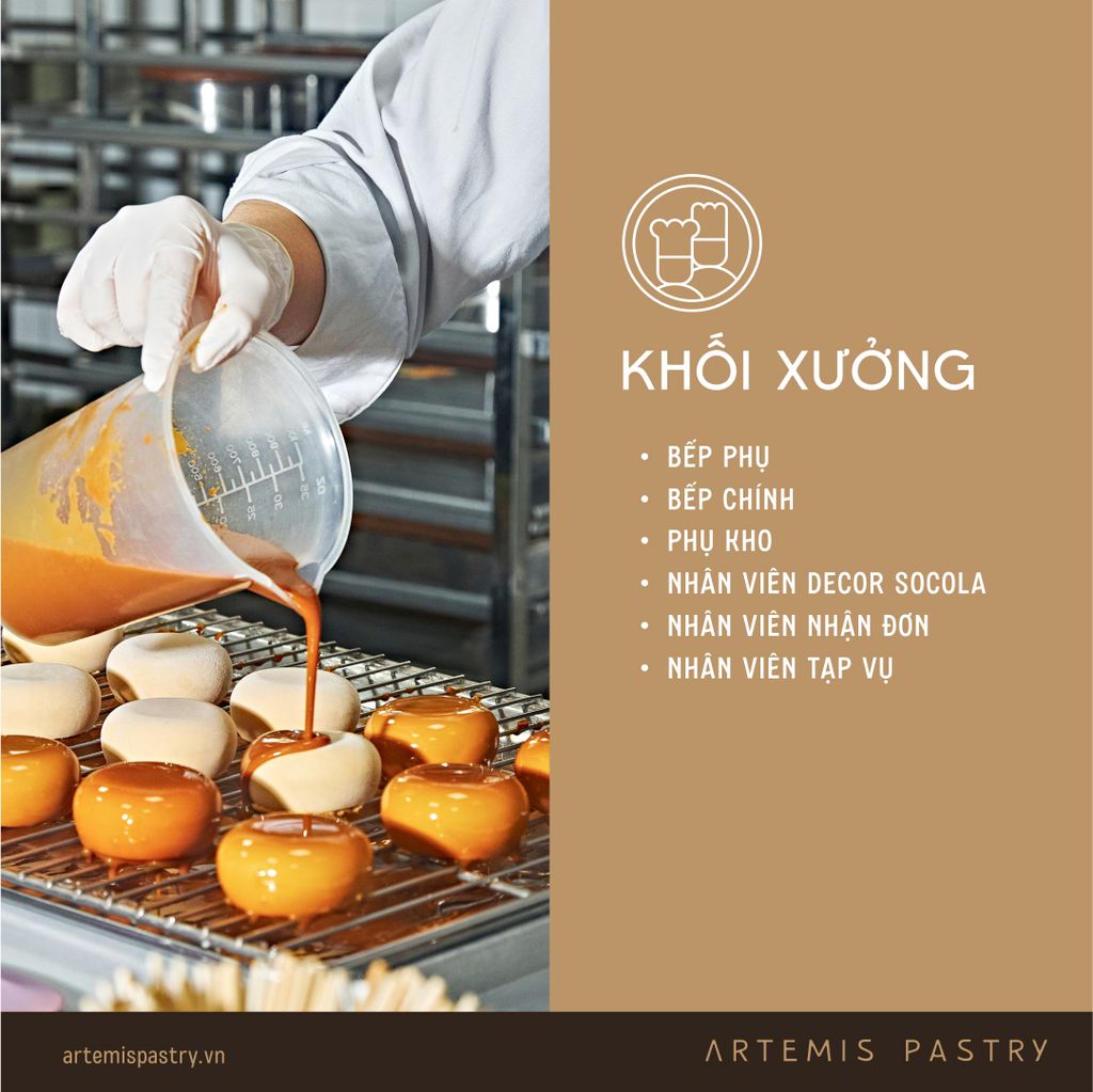 TUYỂN DỤNG KHỐI XƯỞNG – Artemis Pastry