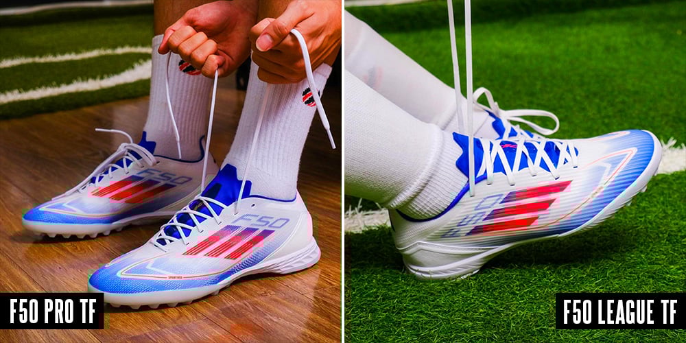 So sánh giày đá bóng adidas F50 Pro TF và F50 League TF – Thanh Hùng Futsal