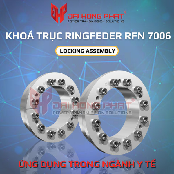 KHÓA TRỤC RINGFEDER RFN 7006 ỨNG DỤNG TRONG NGÀNH Y TẾ