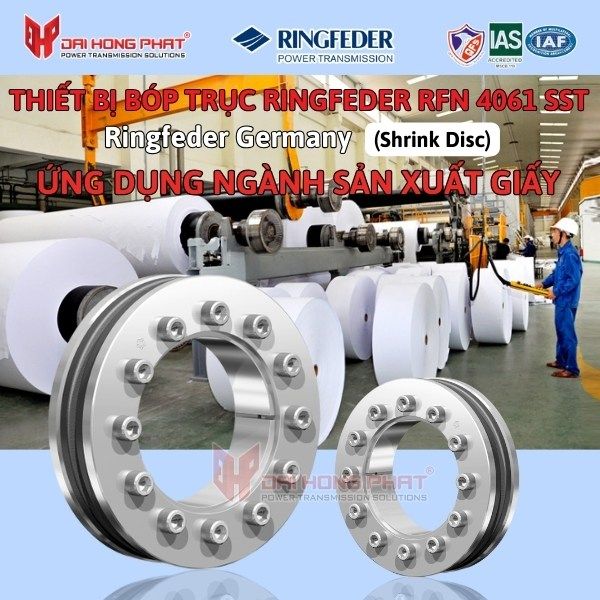 THIẾT BỊ BÓP TRỤC RINGFEDER RFN 4061 SST (SHRINK DISCS) ỨNG DỤNG NGÀN