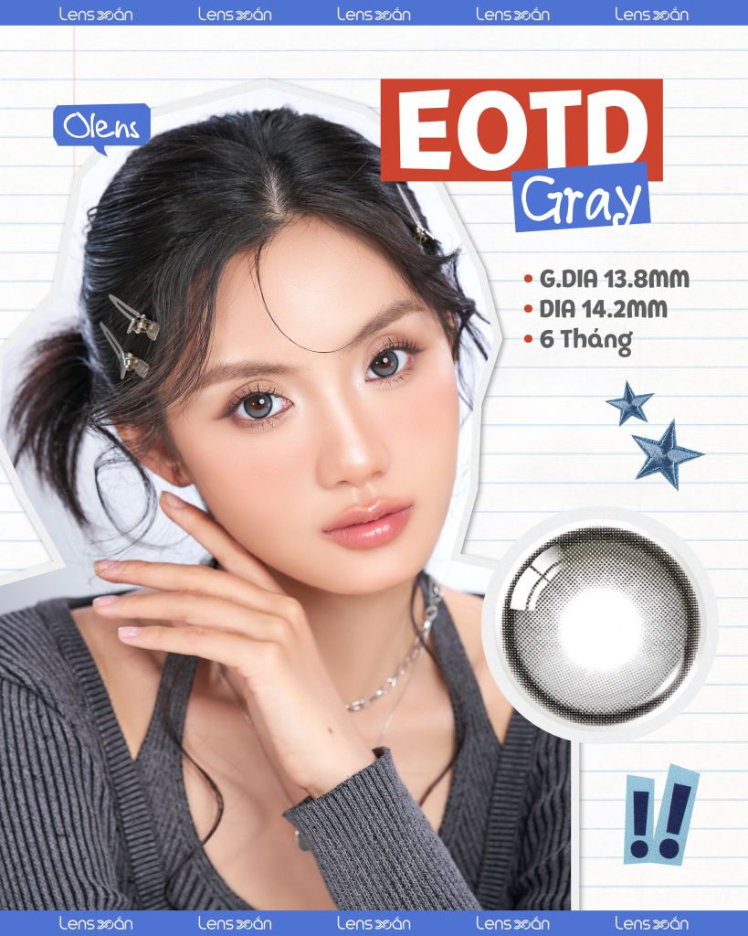 EOTD Gray – Lens xám đen giãn tròng búp bê siêu tự nhiên