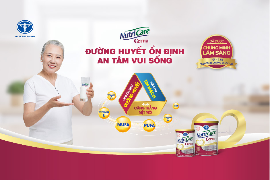 Sữa Nutricare Cerna: Dinh dưỡng chuyên biệt cho bệnh nhân tiểu đường – Dinh dưỡng y học