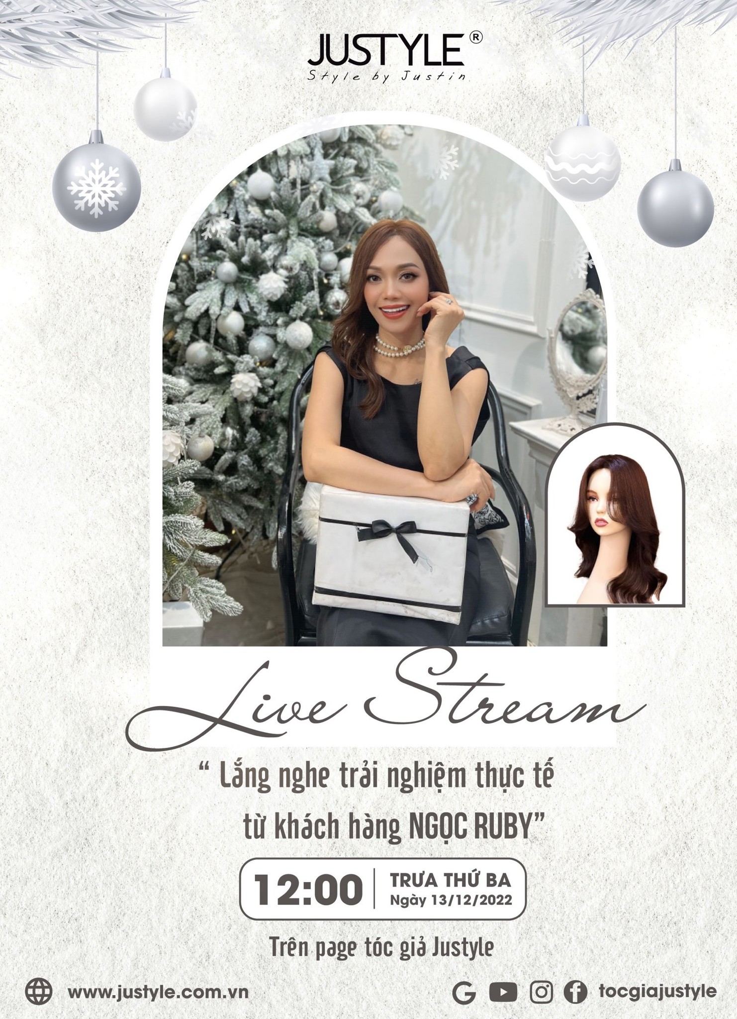 JUSTYLE | Livestream To Share Customer Feedback Ngoc Ruby – Tóc Giả JUSTYLE