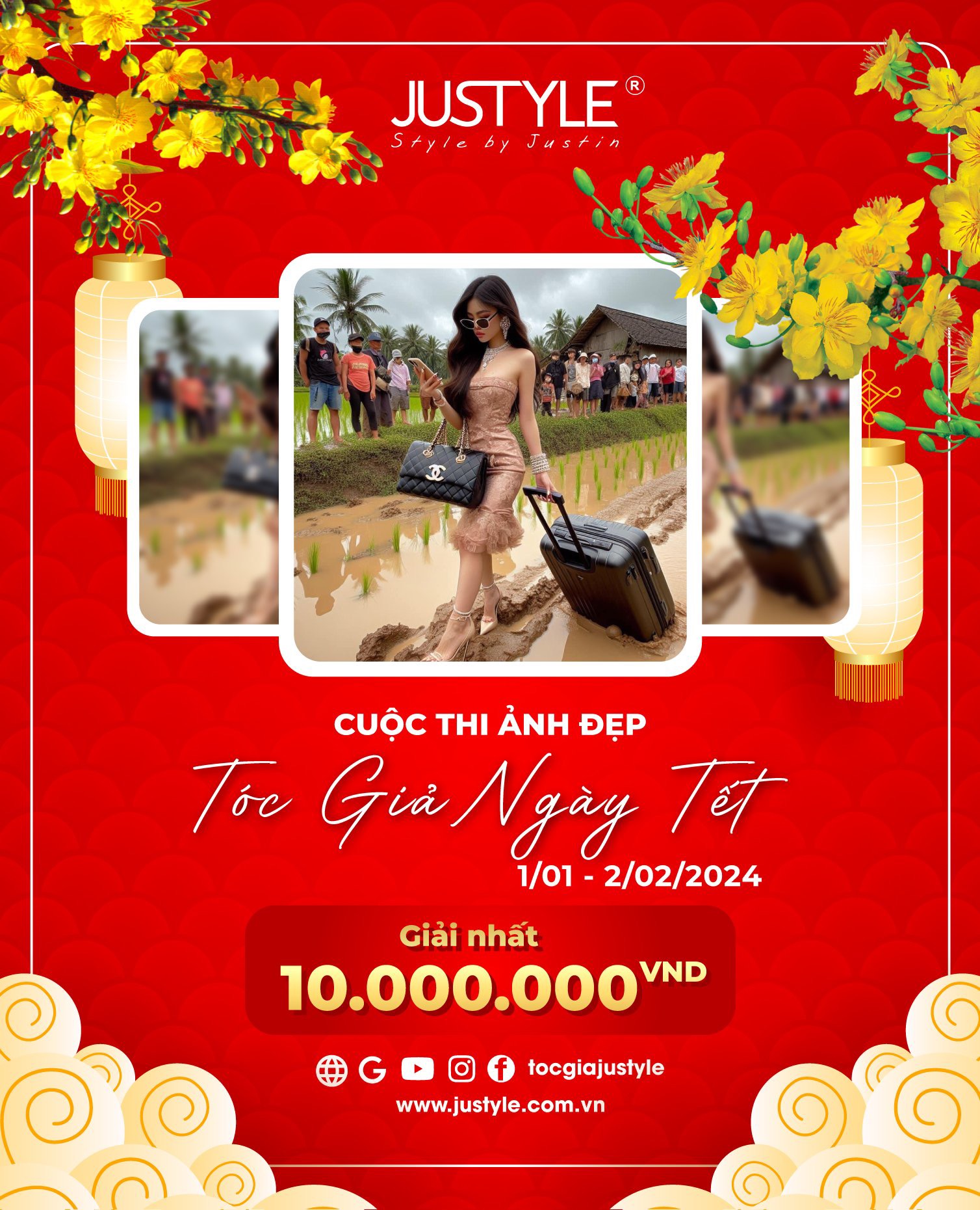 JUSTYLE Wig | Nice Photo Shooting For Tet Holiday 2024 – Tóc Giả JUSTYLE