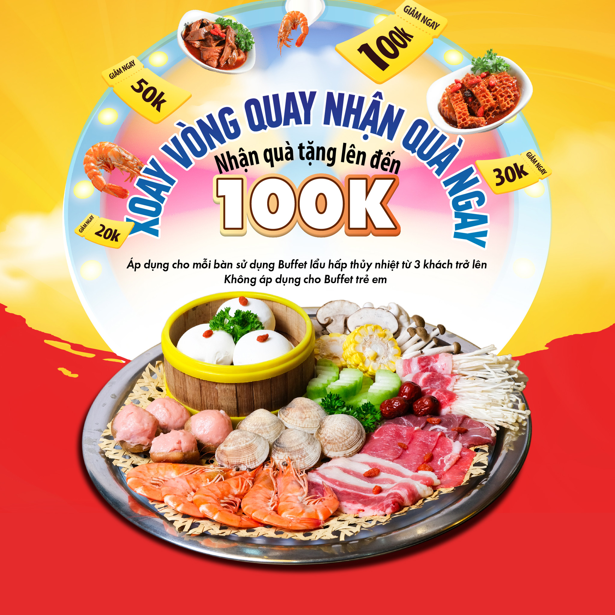 Buffet lẩu hấp thủy nhiệt chính thức ra mắt - Nhận quà tặng 100k – HP3 BBQ