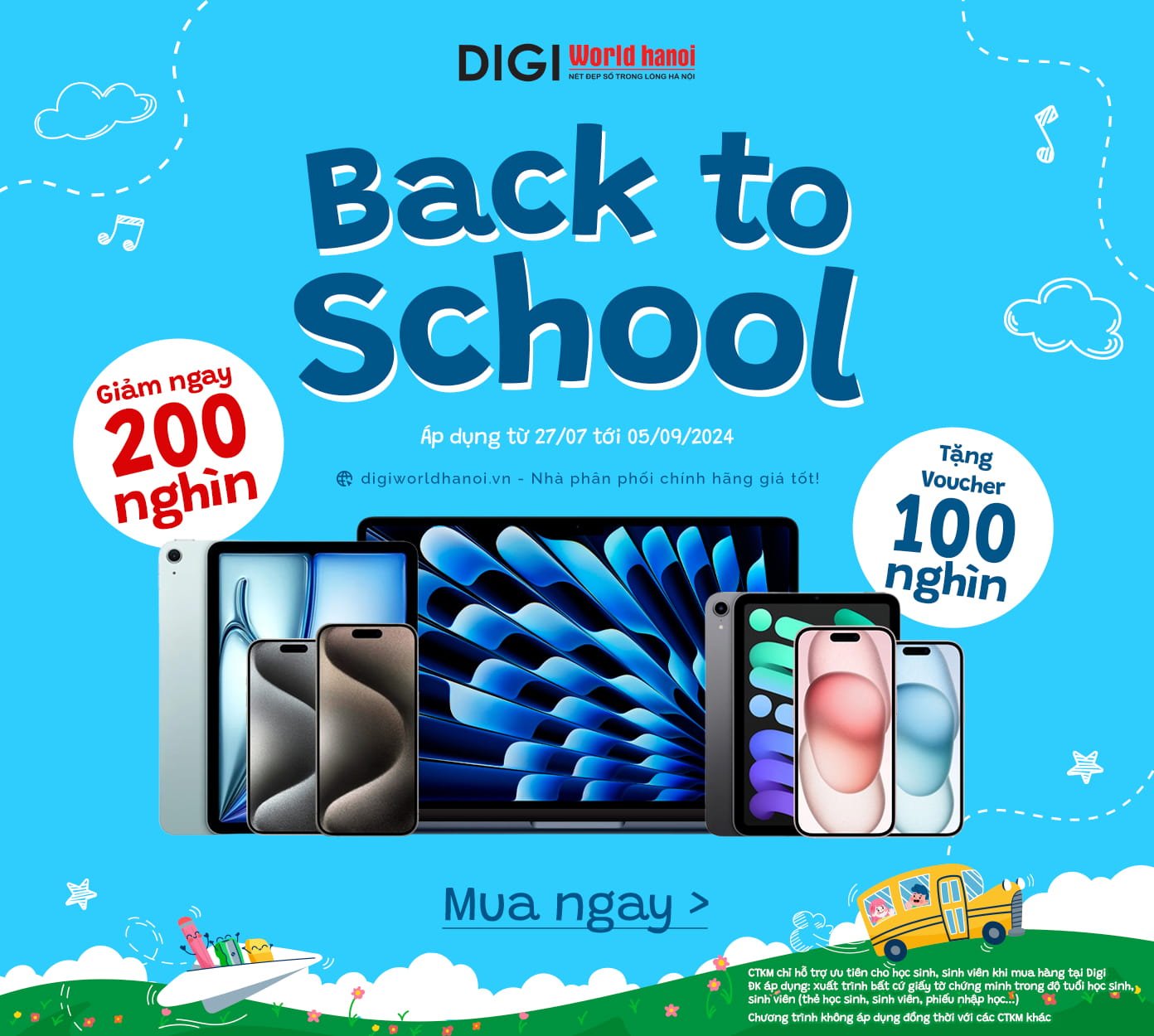 Back To School - Nhận Full Quà Tặng cùng Digiworld Hà Nội