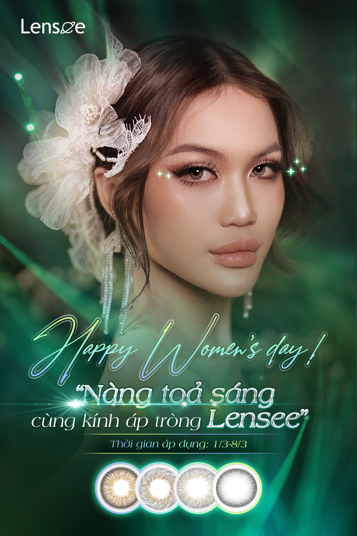 ƯU ĐÃI HOT THÁNG 3 CHO NÀNG TOẢ SÁNG CÙNG KÍNH ÁP TRÒNG LENSEE – Lensee