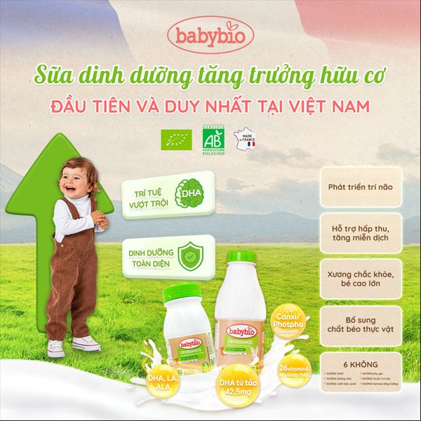 SỮA DINH DƯỠNG TĂNG TRƯỞNG HỮU CƠ BABYBIO CHO BÉ 10-36 THÁNG – Babybio | Sữa và Thực phẩm hữu cơ ...