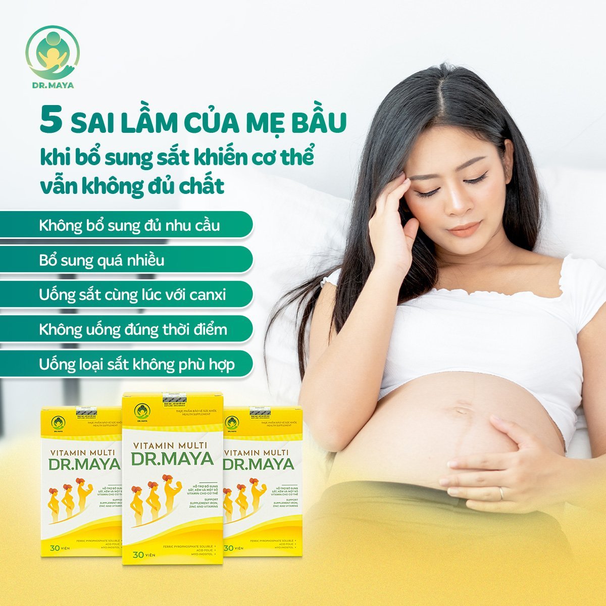 5 SAI LẦM CỦA MẸ BẦU KHI BỔ SUNG SẮT – drmaya