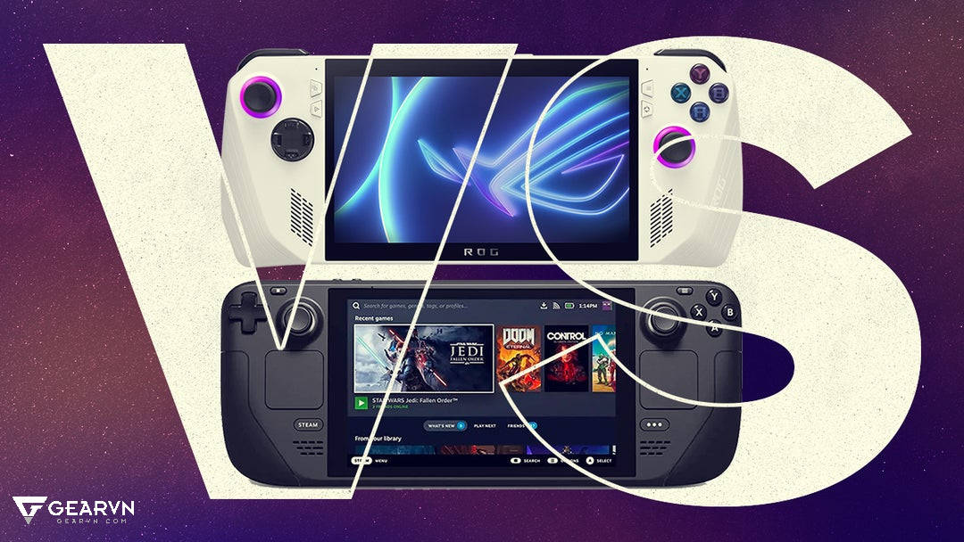 So sánh chi tiết Asus ROG Ally vs Steam Deck – GEARVN.COM