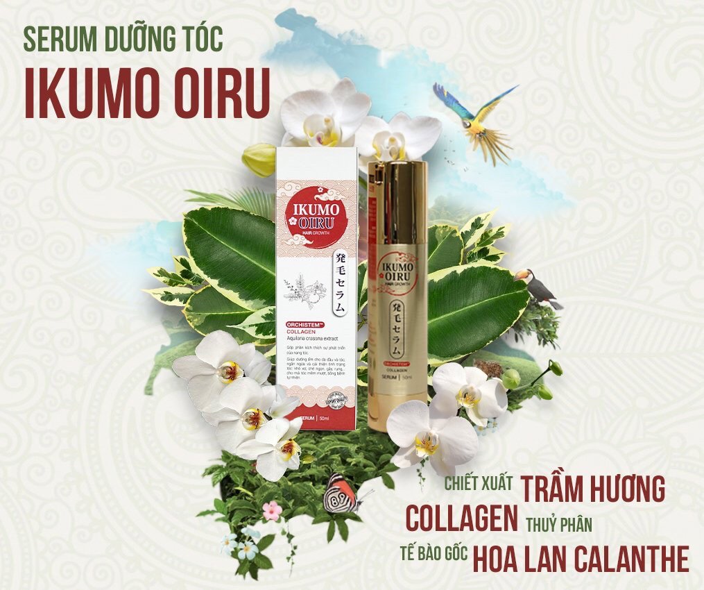 Serum dưỡng tóc kích thích mọc tóc Collagen Ikumo Oiru – Hàng Nhật Daily