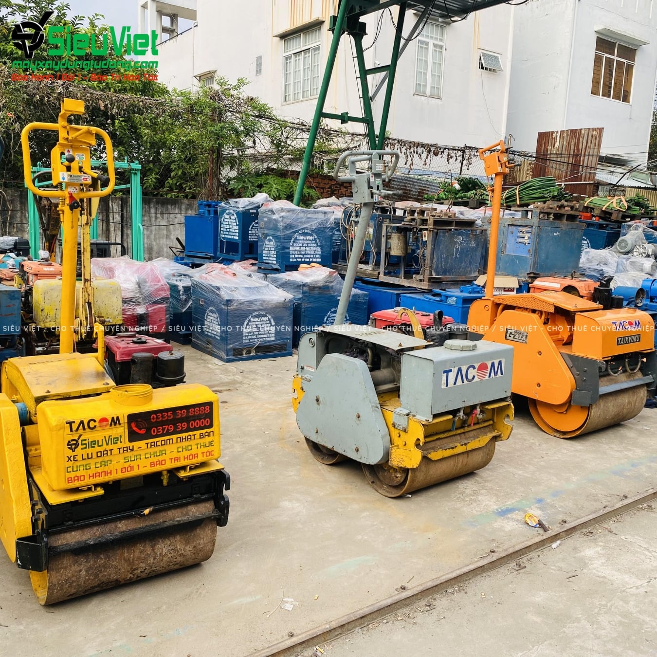 Cung cấp xe lu rung dắt tay Tacom Nhật Bản cũ - Mẫu mã Đa dạng,giá Tốt - Máy Xây Dựng Siêu Việt