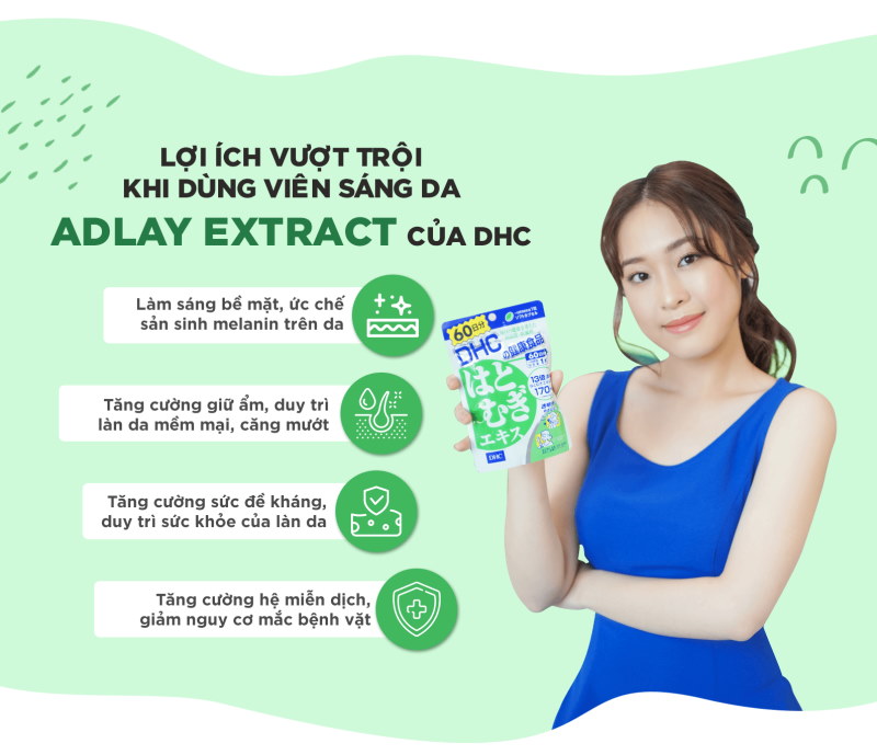 Viên Uống Trắng Da Từ Bột Ý Dĩ DHC Adlay Extract – THẾ GIỚI SKINFOOD