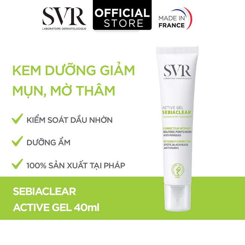 Kem Dưỡng Kiểm Soát Dầu Nhờn, Giảm Mụn SVR Sebiaclear Active Gel – THẾ ...