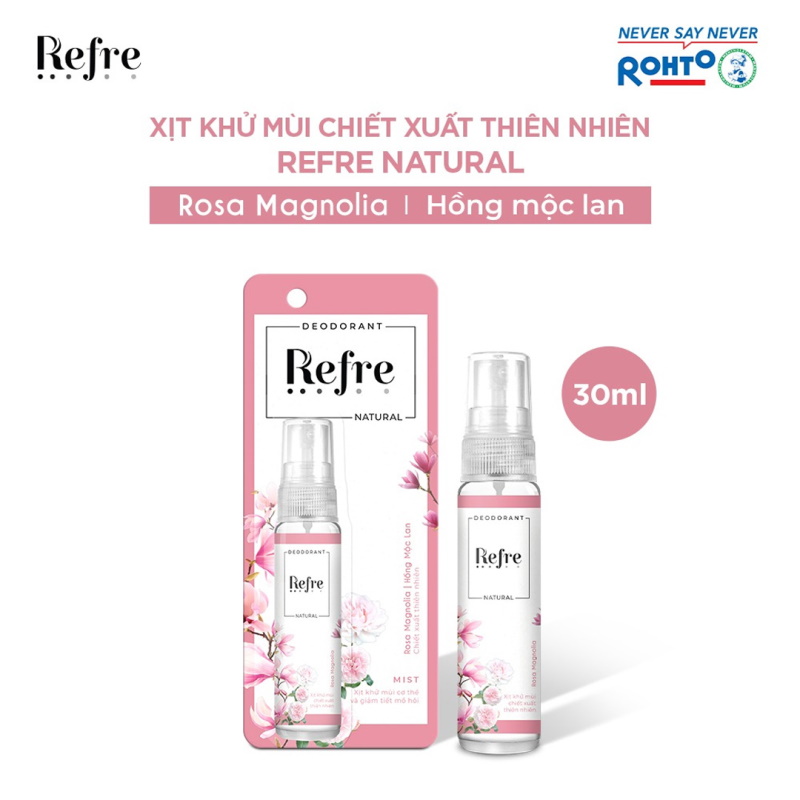 Xịt Khử Mùi Refre Natural Deodorant Mist 30ml – THẾ GIỚI SKINFOOD