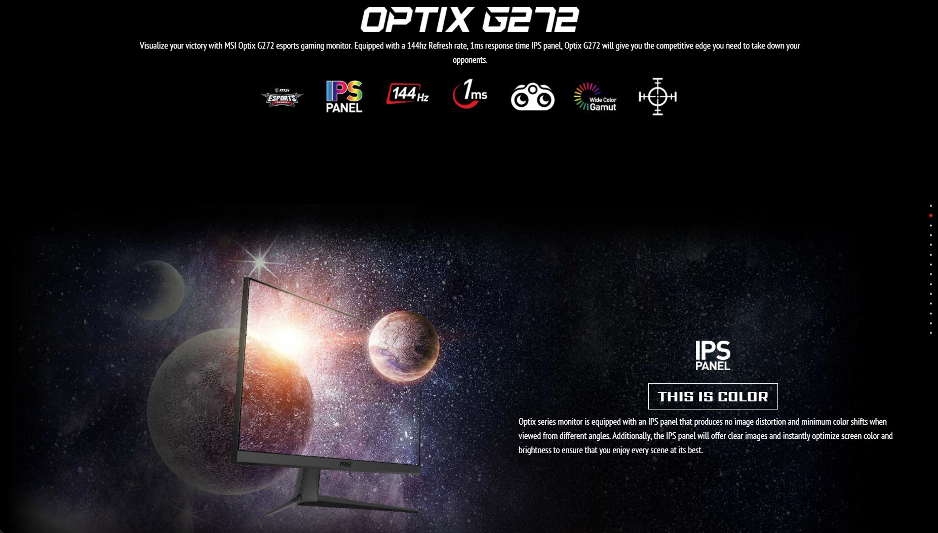 Màn hình MSI OPTIX G272 27" IPS 144Hz chuyên game