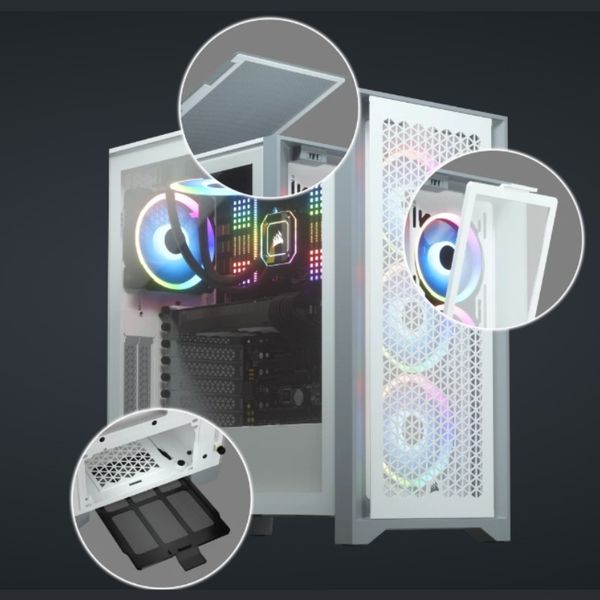 Case Tính Máy - Corsair 4000D Airflow TG - White - Thế Giới Gear x ...