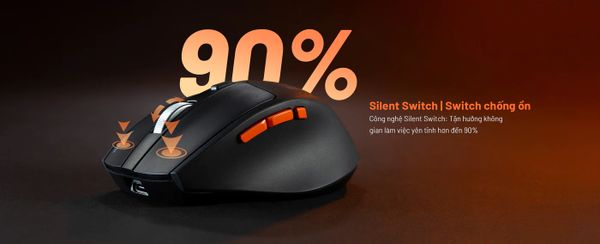 Chuột không dây HyperWork Silentium MS01 - Thế Giới Gear x GEARVN - PC ...