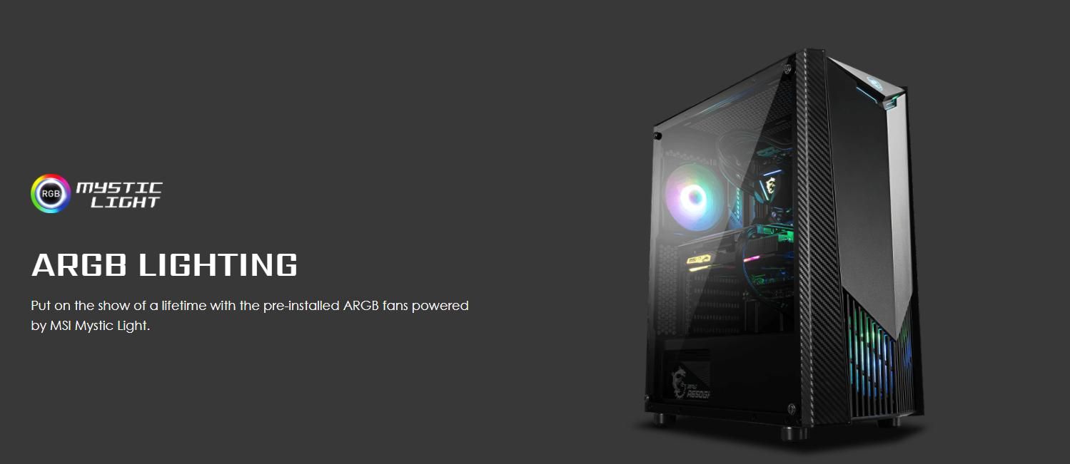 Case MSI MAG SHIELD 110R (Mid Tower/Màu Đen/ Kèm 2 Fan ) - Thế Giới ...