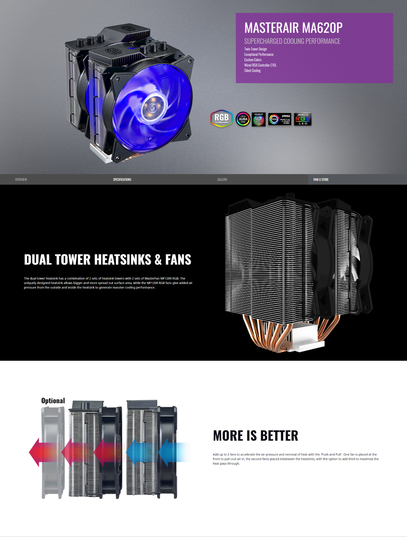 Tản Nhiệt CPU Cooler Master MasterAir MA620P RGB - Thế Giới Gear x ...
