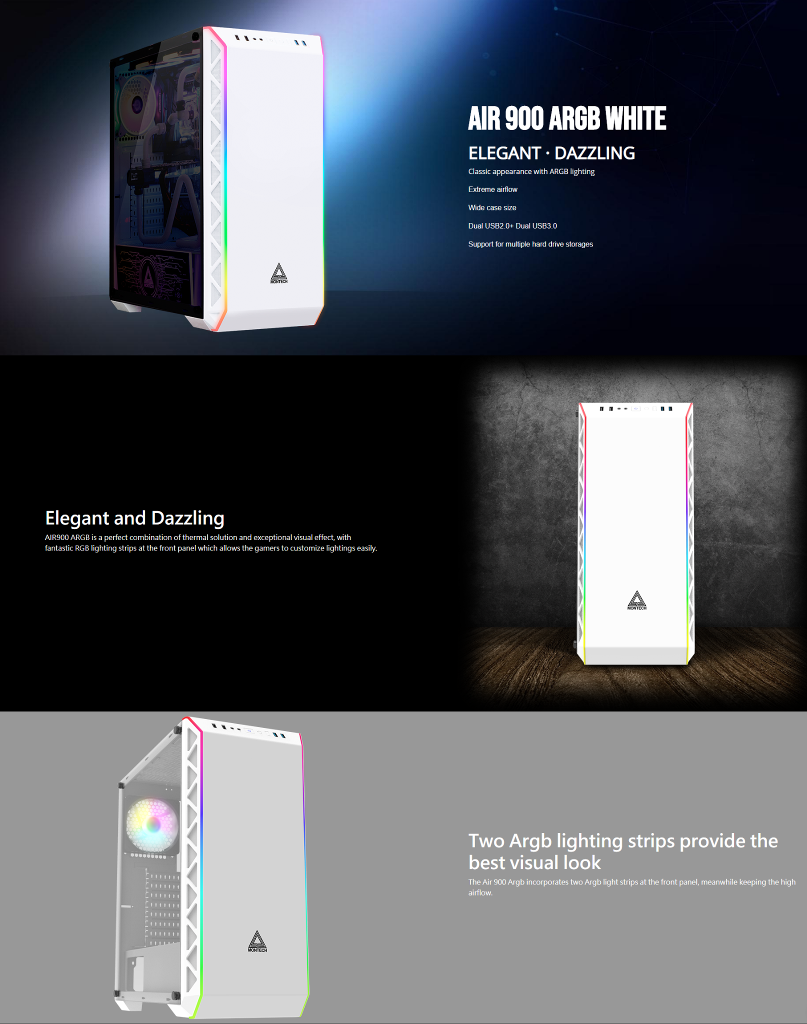 Case Montech Air 900 ARGB White - Vỏ Máy Tính - Thế Giới Gear PC ...