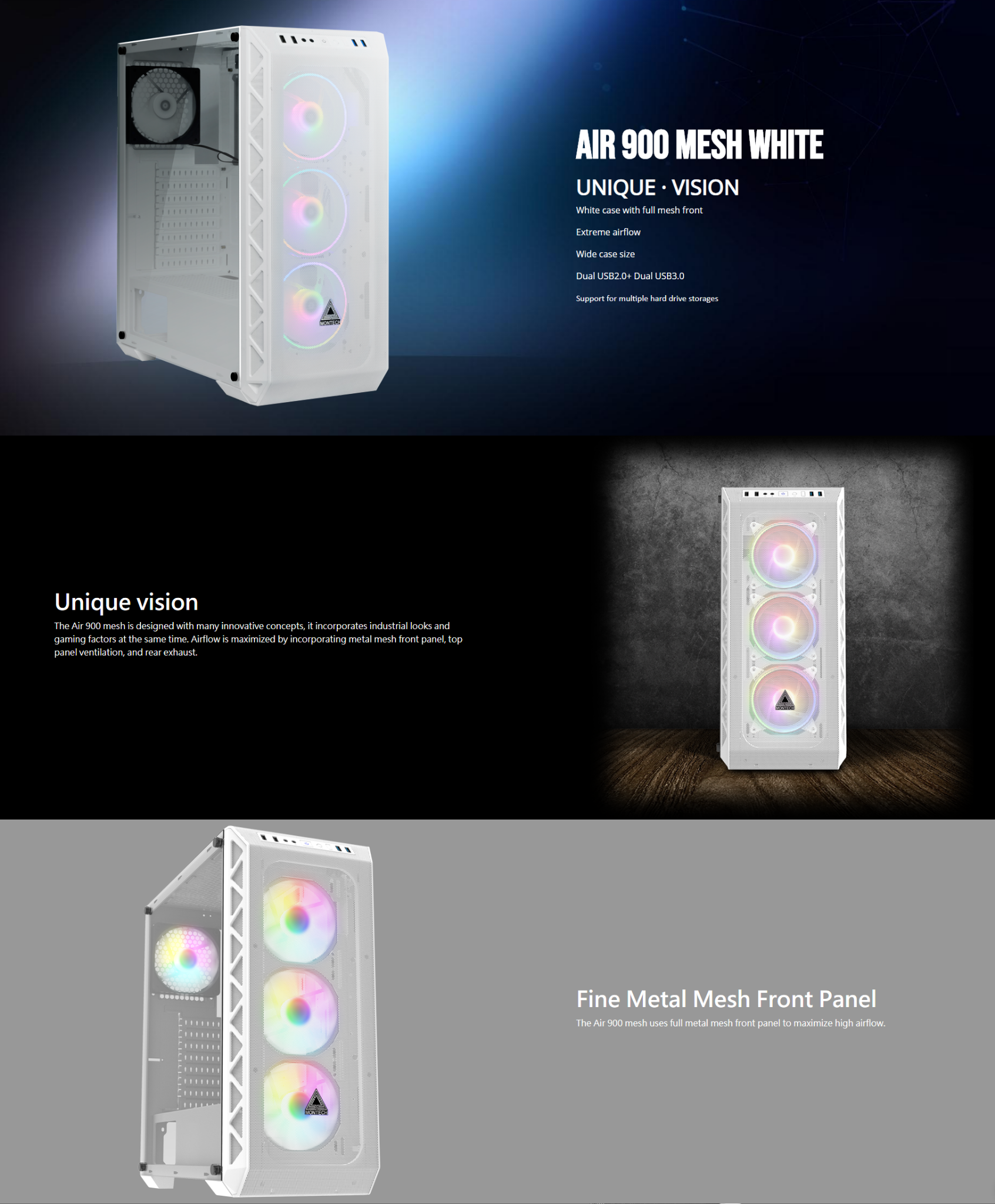 Case Montech Air 900 Mesh White - Vỏ Máy Tính - Thế Giới Gear x GEARVN ...