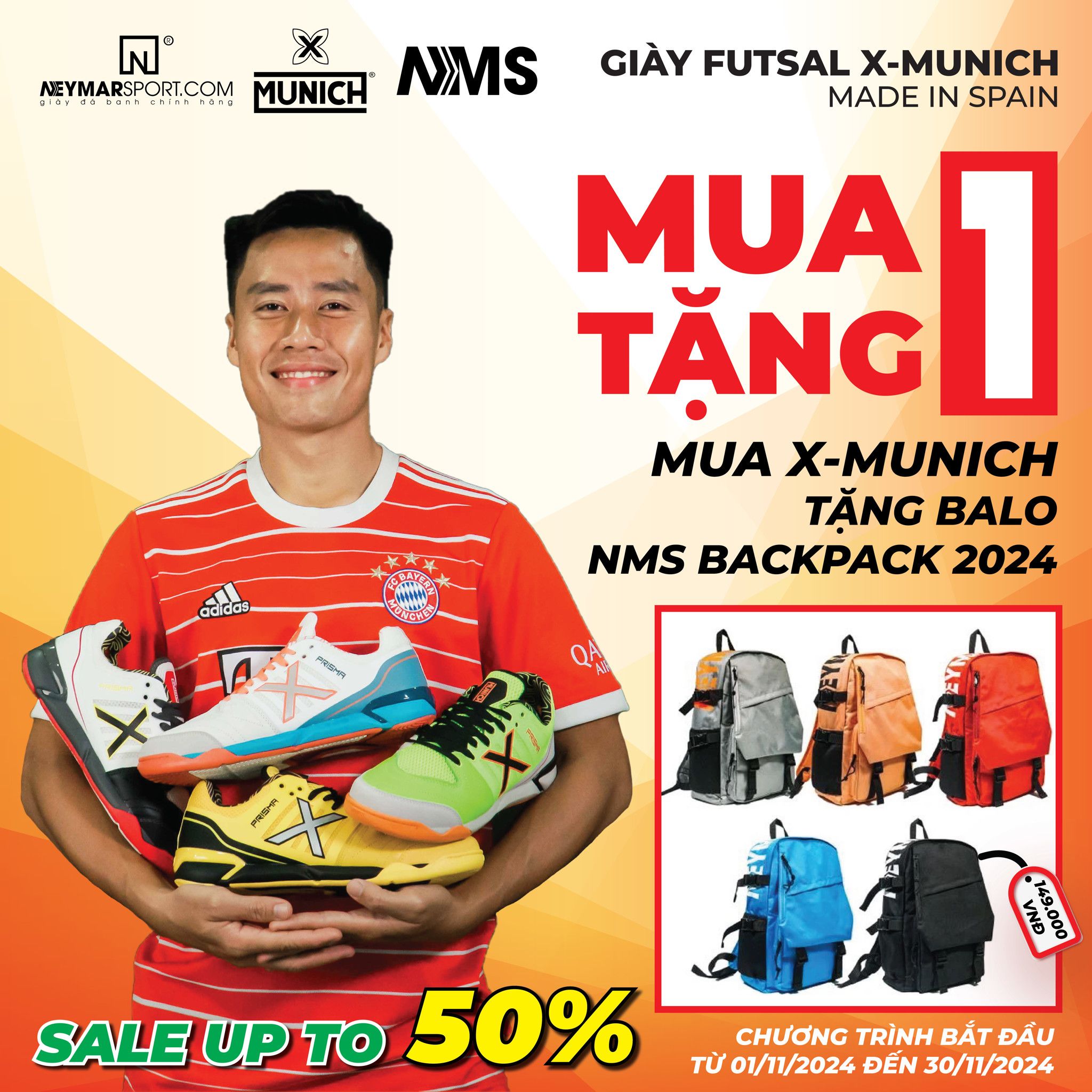 X Munich ONE indoor 52 - Royal Blue/White – Neymar Sport