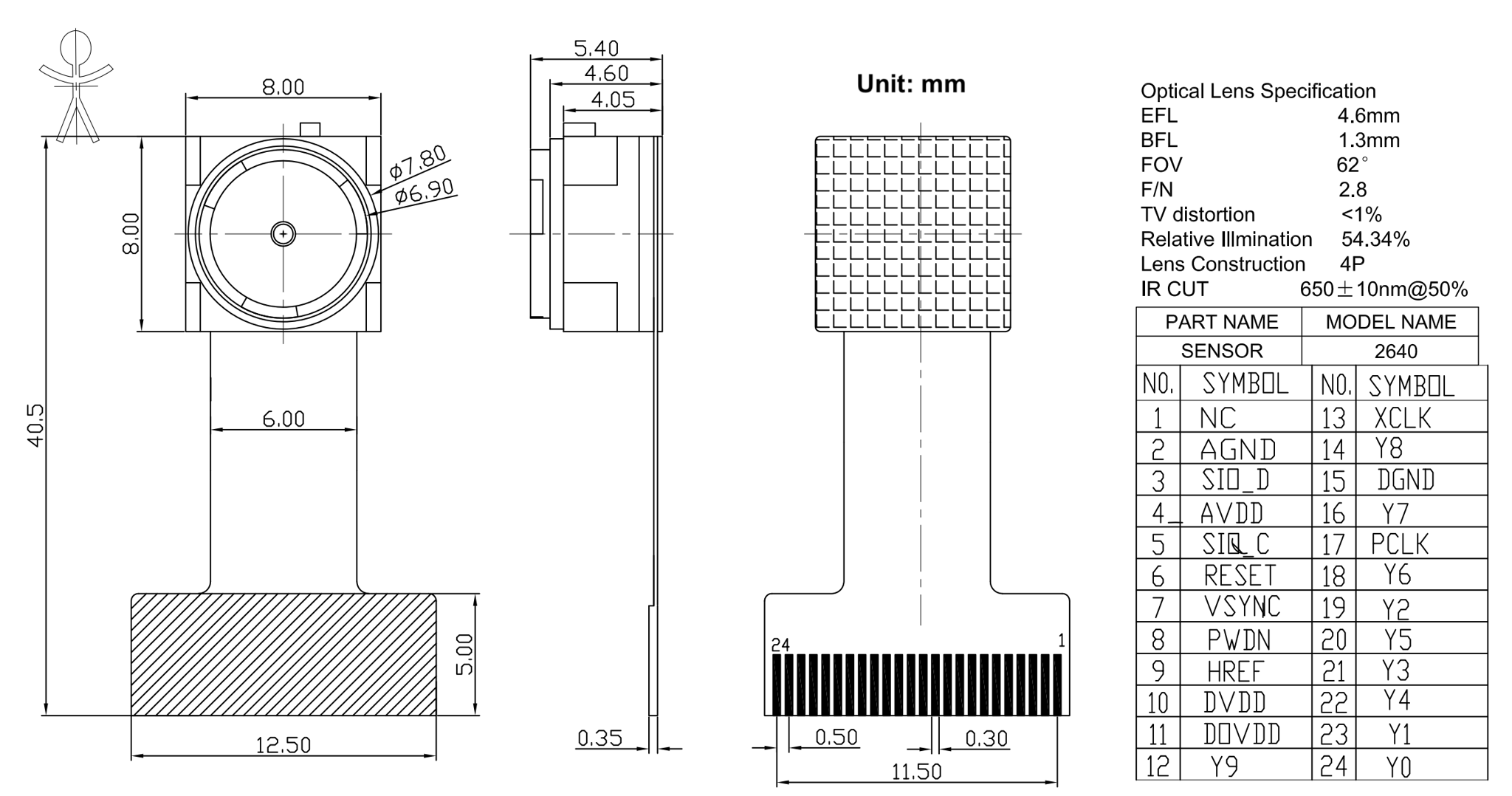Sipeed Lichee DVP OV2640 Camera Module 2MP FPC 24Pin – Hshop.vn