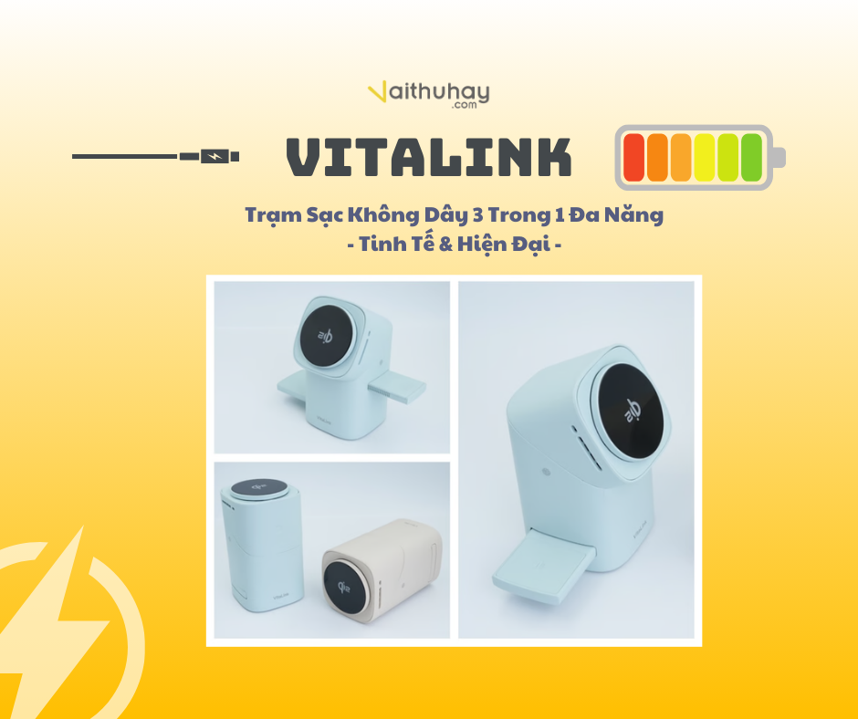 VitaLink: Trạm Sạc Không Dây 3 Trong 1 Đa Năng - Tinh Tế và Hiện Đại – Vài Thứ Hay
