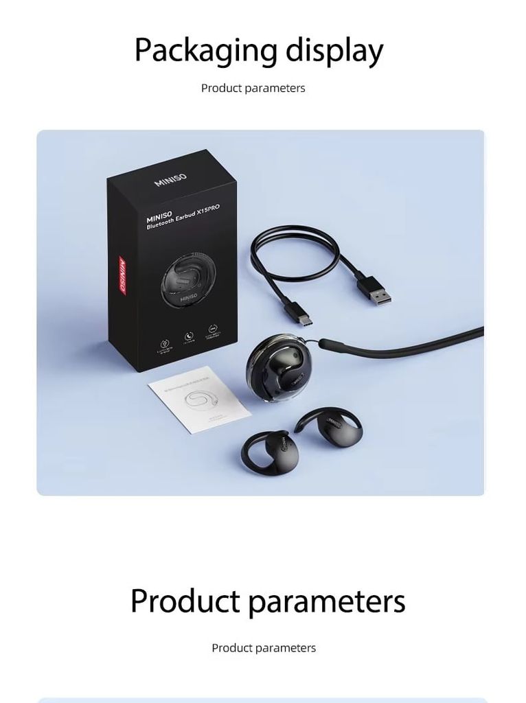 Tai Nghe Bluetooth MINISO X15 Pro - Âm Thanh Hiện Đại, Thiết Kế Thời T ...