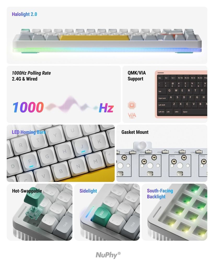 Nuphy Halo75 V2 - Bàn phím cơ không dây đỉnh cao cho mọi trải nghiệm ...