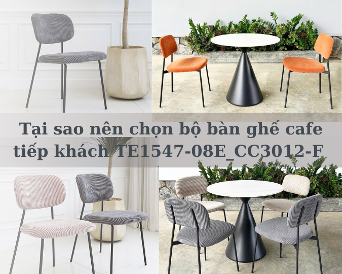 Bộ bàn ghế cafe tiếp khách TE1547-08E_CC3012-F ở HCM hiện đại đẹp rẻ ...