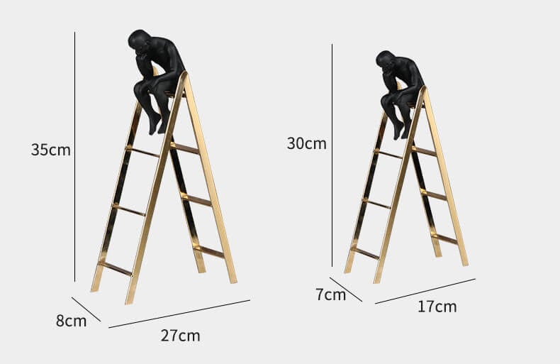 Tượng Suy Tư Ngồi Cầu Thang Nhà Xinh Mỗi Ngày Cây Giả Trang Trí And Đồ Decor Nội Thất