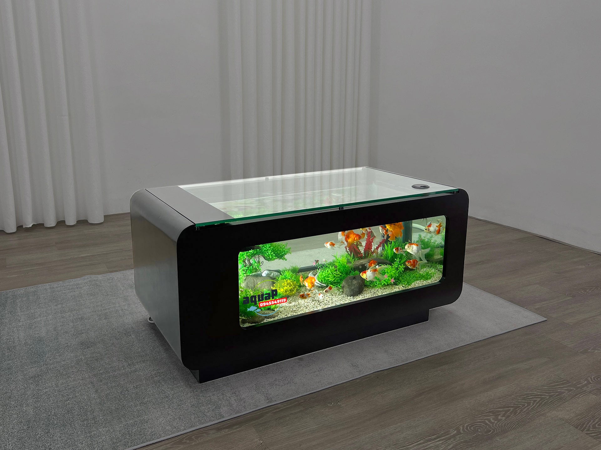 BÀN TRÀ BỂ CÁ AQUAP - BÀN TRÀ ĐỘC ĐÁO TÍCH HỢP BỂ CÁ CẢNH– AQUAP FUNITURE