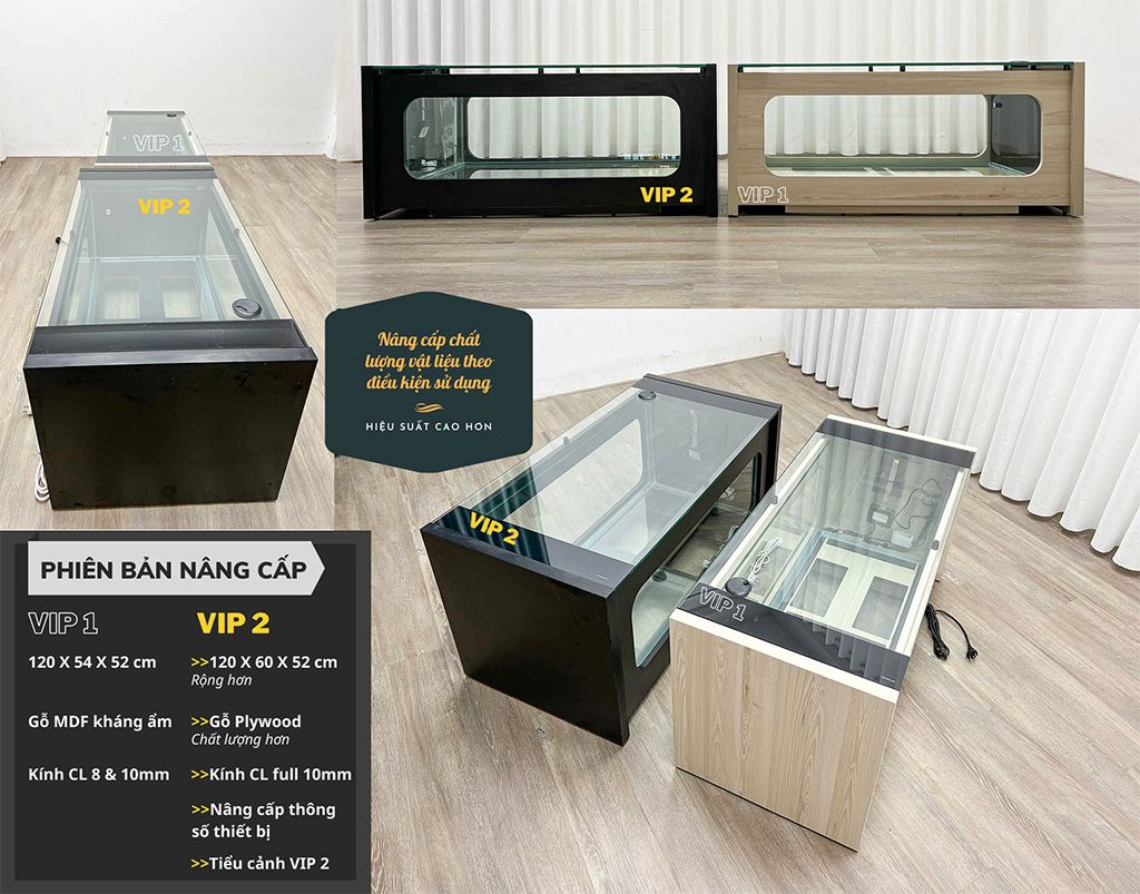 BÀN TRÀ BỂ CÁ AQUAP MẪU VIP2 MÀU ĐEN: LÀN GIÓ MỚI CHO PHÒNG KHÁCH ...