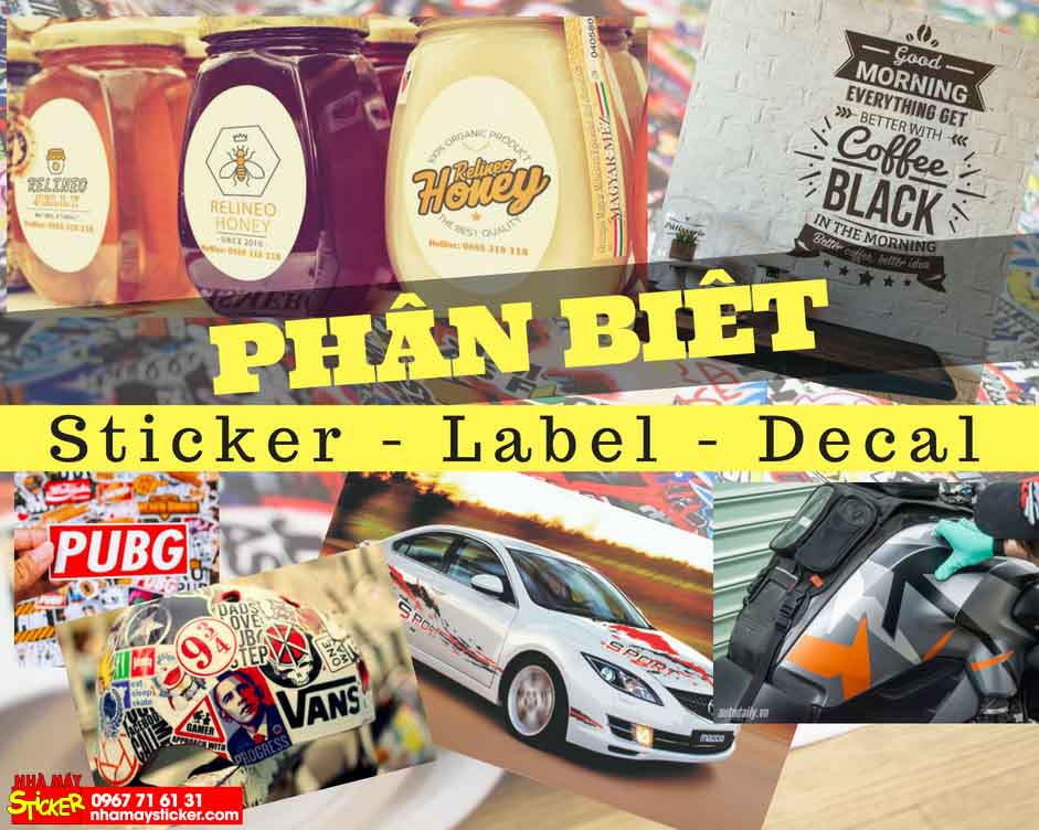 Sự khác nhau giữa sticker hình dán, label nhãn dán và decal. – Sticker ...