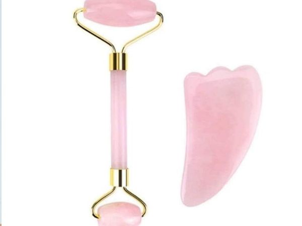 Thanh Lăn Massage Mặt đá Thạch Anh Hồng Sản Phẩm Làm đẹp Không Thể Trang Sức Sen